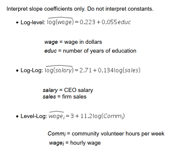 Solved Interpret slope coefficients only. Do not interpret | Chegg.com Solved Interpret slope coefficients only. Do not interpret | Chegg.com
