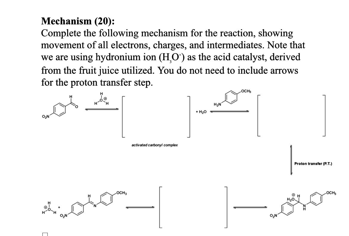 Solved Mechanism (20): Complete the following mechanism for | Chegg.com