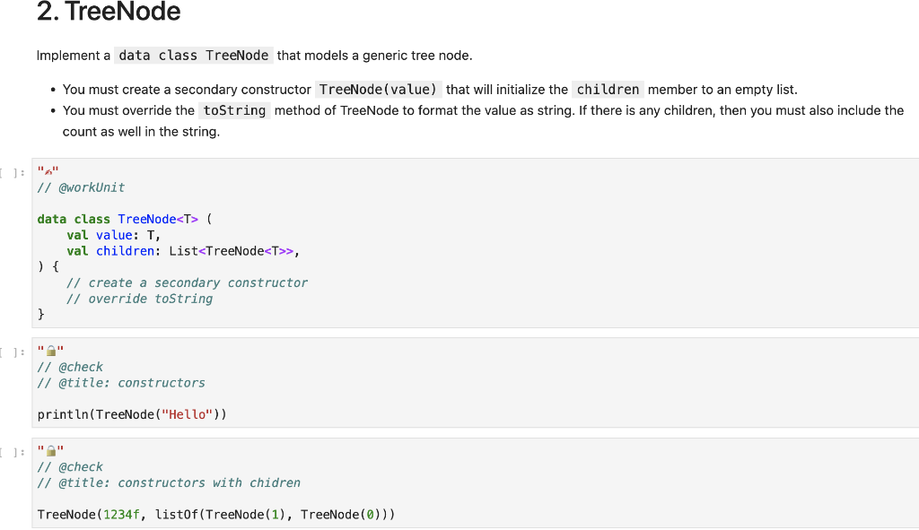 Solved Implement a data class TreeNode that models a generic | Chegg.com