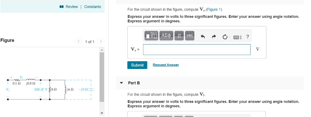 Solved Review Constants For the circuit shown in the figure, | Chegg.com