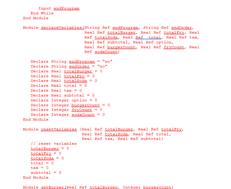 Lab 5.5 - Programming Challenge 1 - Yum Yum Burger | Chegg.com