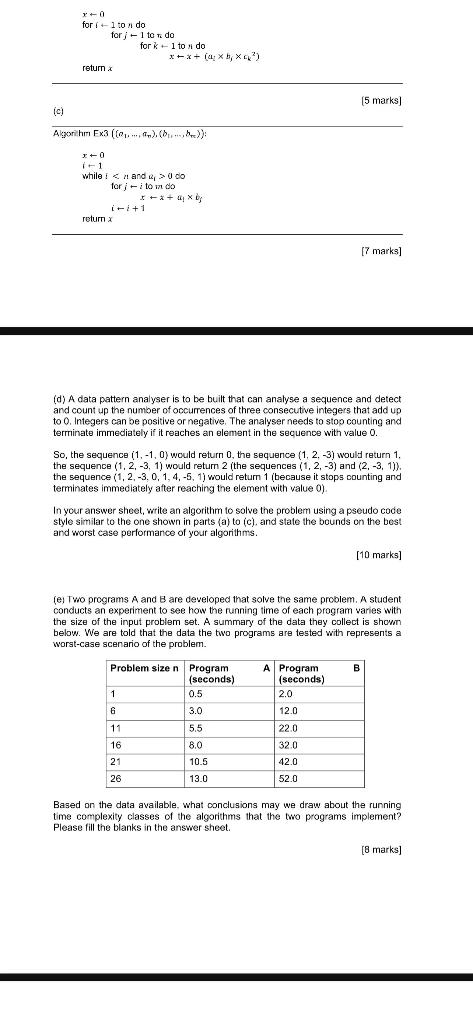 Solved +0 for 1 to do for 1 to do for k1 to do *+*+ (a: , | Chegg.com