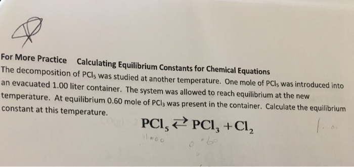 Solved For More Practice Calculating Equilibrium Constants | Chegg.com