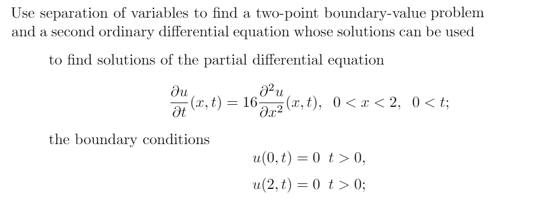 Solved Use separation of variables to find a two-point | Chegg.com