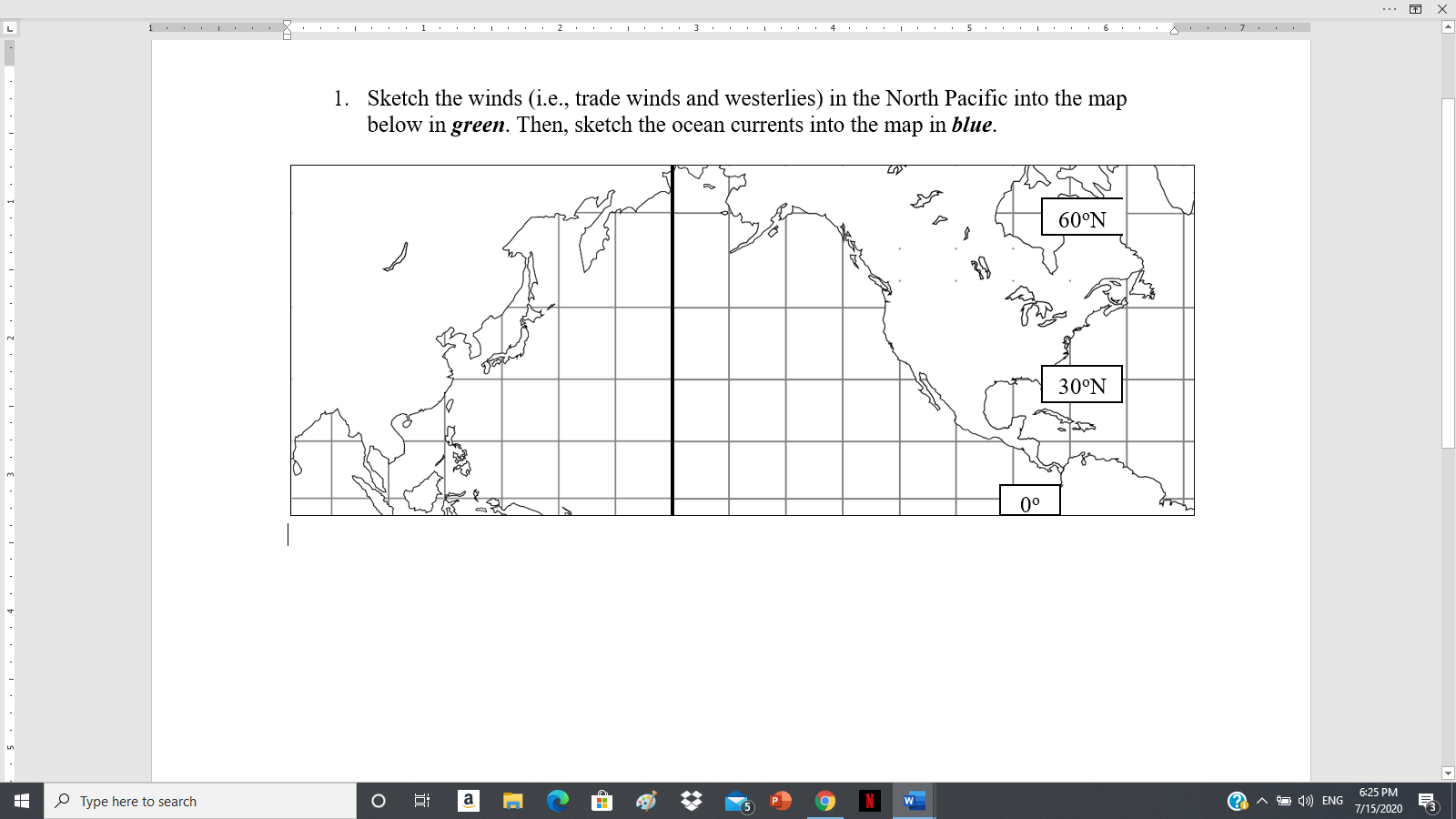 Westerlies Map Showing