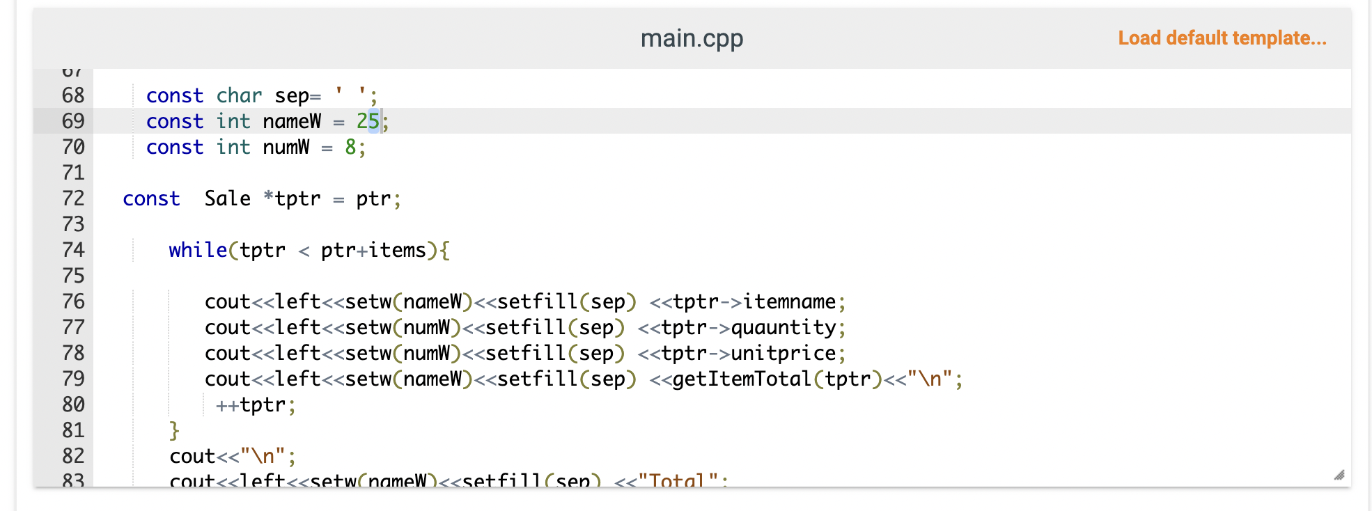 Solved I did the code but I don't know how to fix my code in | Chegg.com