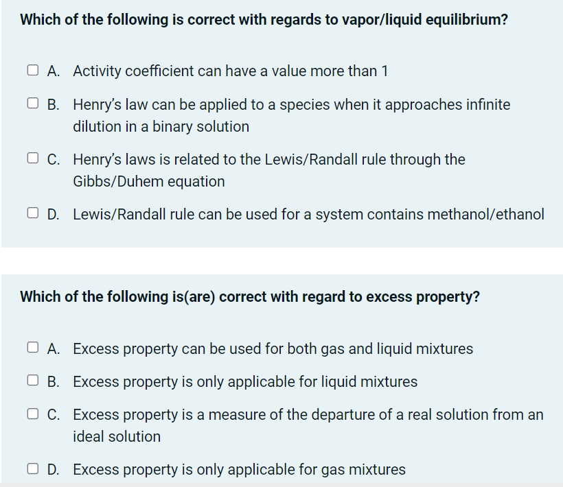 Solved Which of the following is correct with regards to | Chegg.com