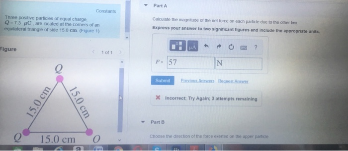 Solved PartA Constants Calculate the magnitude of the net | Chegg.com