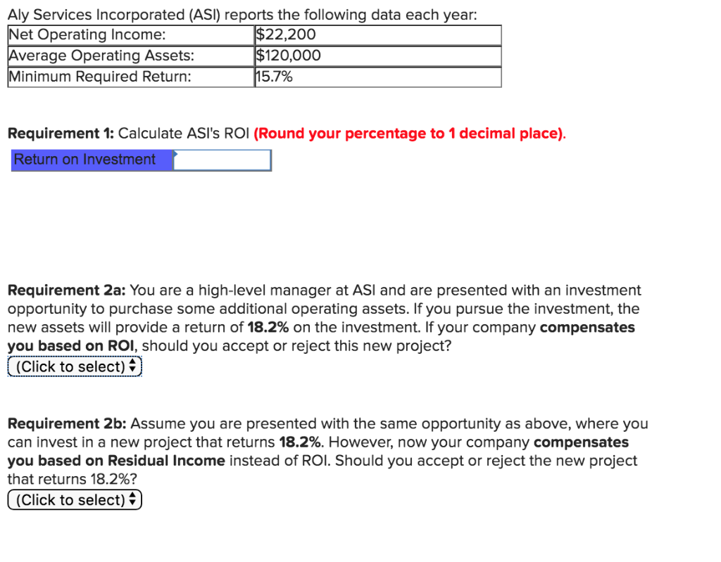 Solved Aly Services Incorporated (ASI) reports the following | Chegg.com