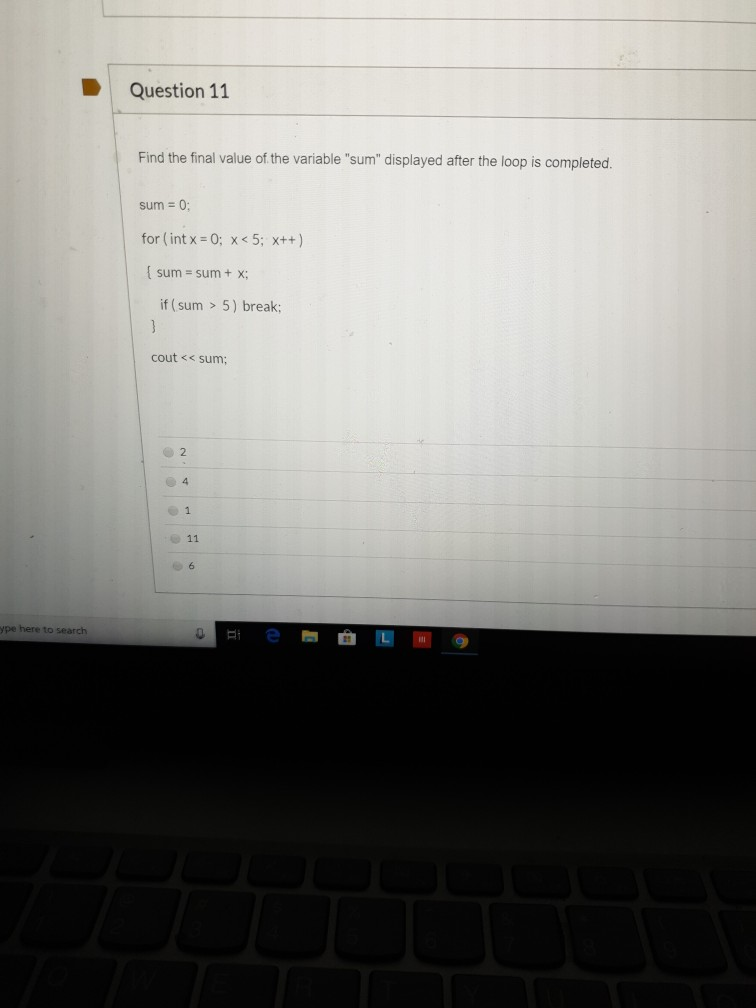 Solved Question 11 Find the final value of the variable | Chegg.com