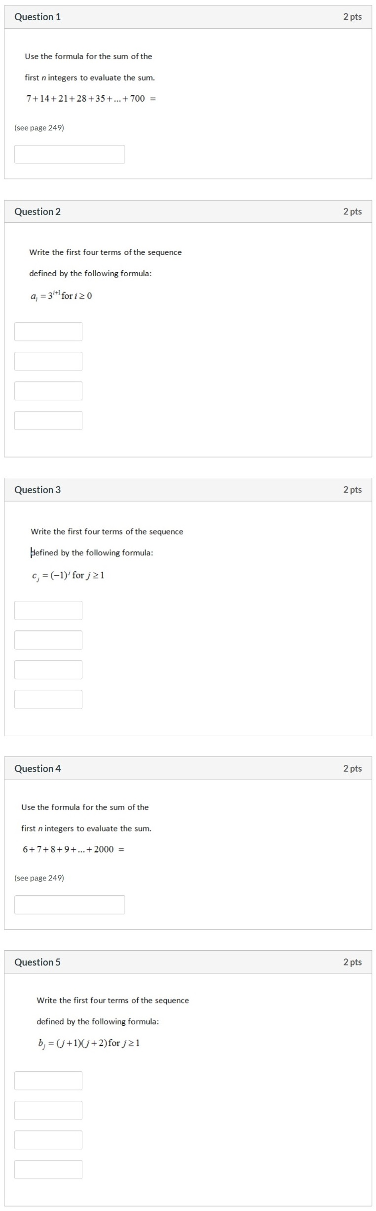 Solved Use the formula for the sum of the first n integers | Chegg.com