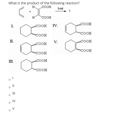 Solved What is the product of the following reaction? H COOH | Chegg.com