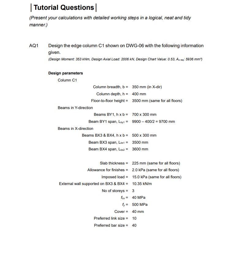 | Tutorial Questions| (Present your calculations with | Chegg.com