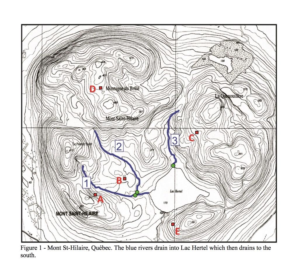 Solved Outline the catchments of the three streams labelled | Chegg.com