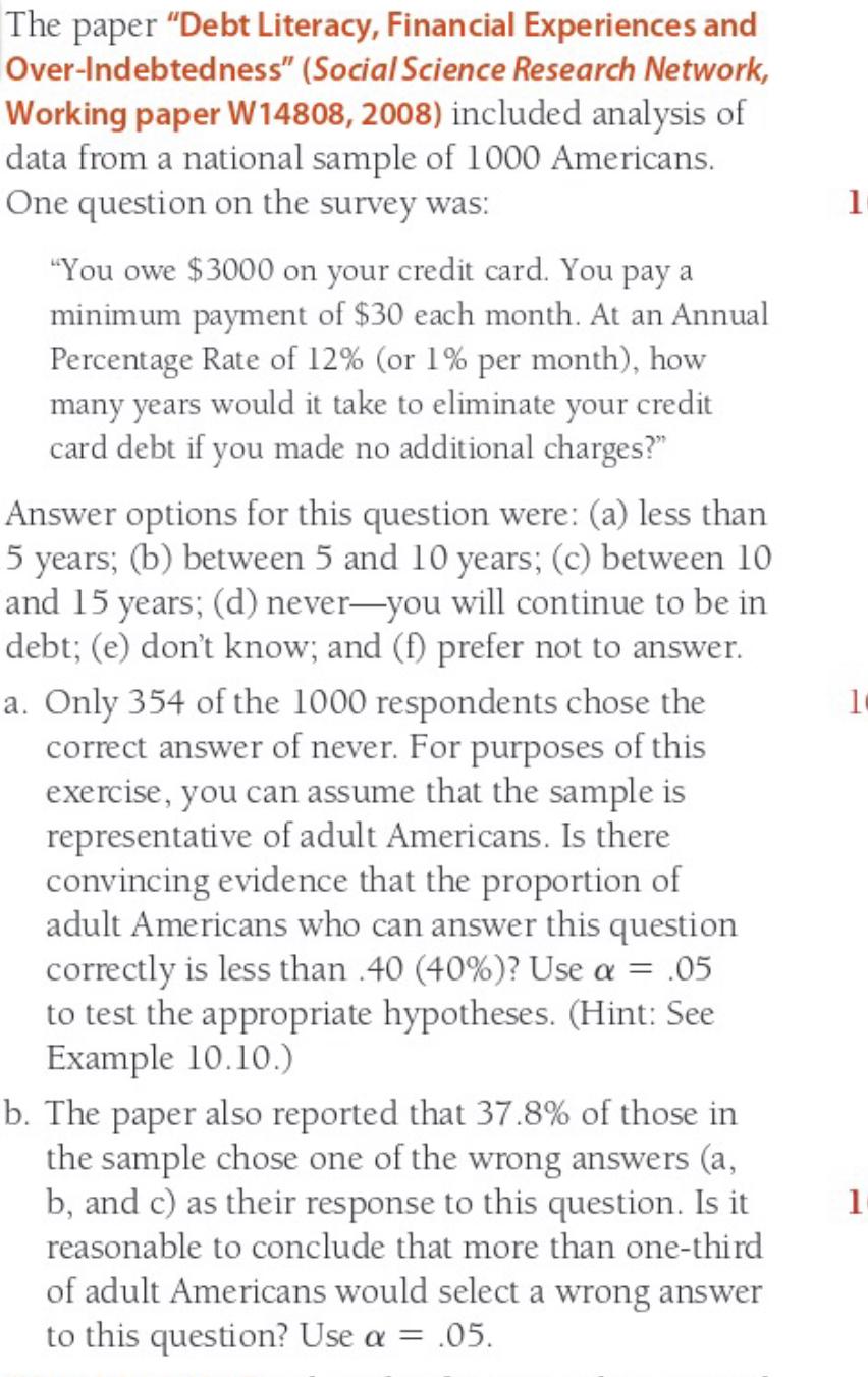 Solved 1 The paper "Debt Literacy, Financial Experiences and | Chegg.com