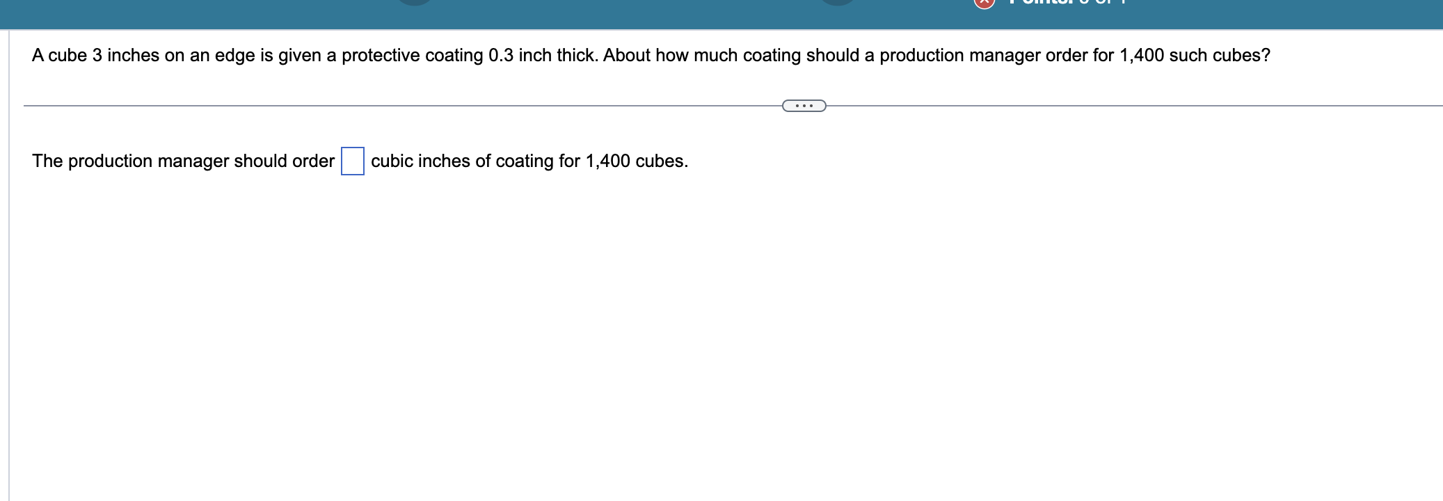 Solved The production manager should order cubic inches of | Chegg.com