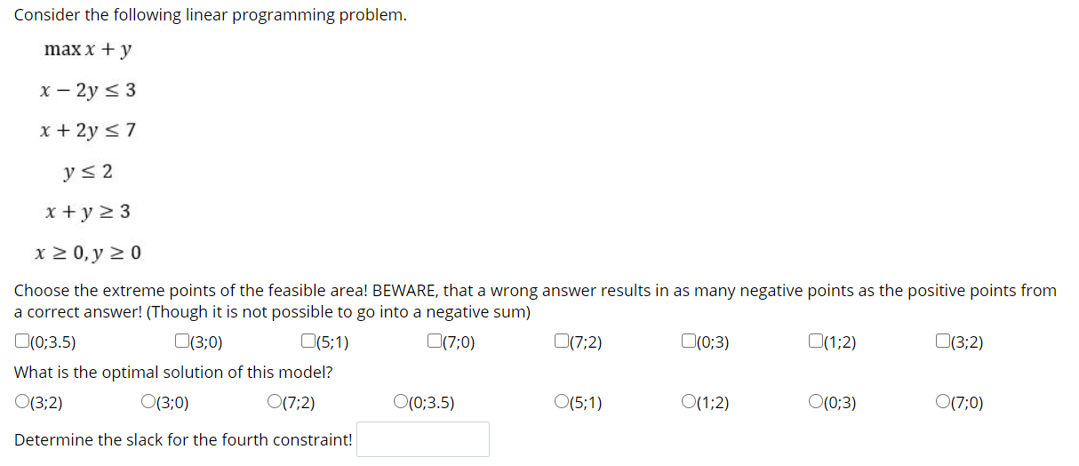 Solved Consider the following linear programming problem. | Chegg.com