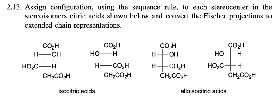 Solved 2.13. Assign configuration, using the sequence rule, | Chegg.com