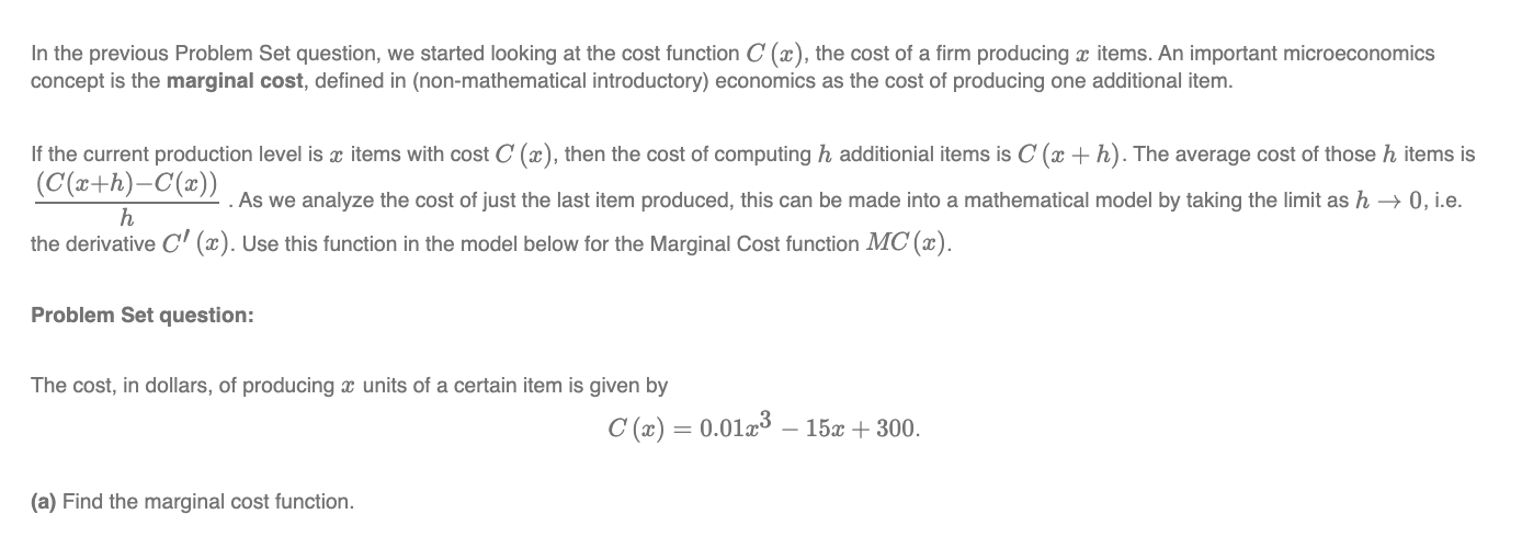 Solved In the previous Problem Set question, we started | Chegg.com