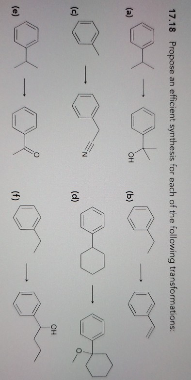 Solved 17.18 Propose an efficient synthesis for each of the | Chegg.com