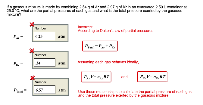 Solved If a gaseous mixture is made by combining 2.54 g of | Chegg.com