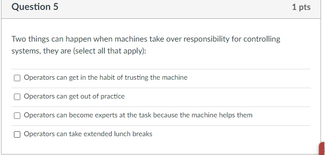 Two things can happen when machines take over | Chegg.com