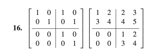 Solved Use the given partitions to compute the products in | Chegg.com