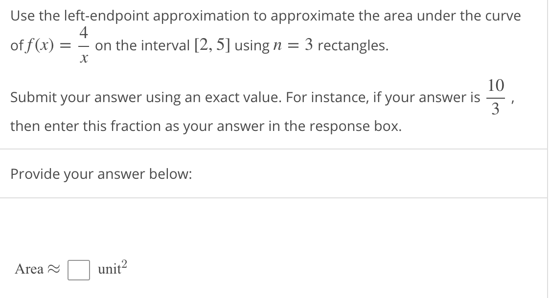 Solved Use the left-endpoint approximation to approximate | Chegg.com