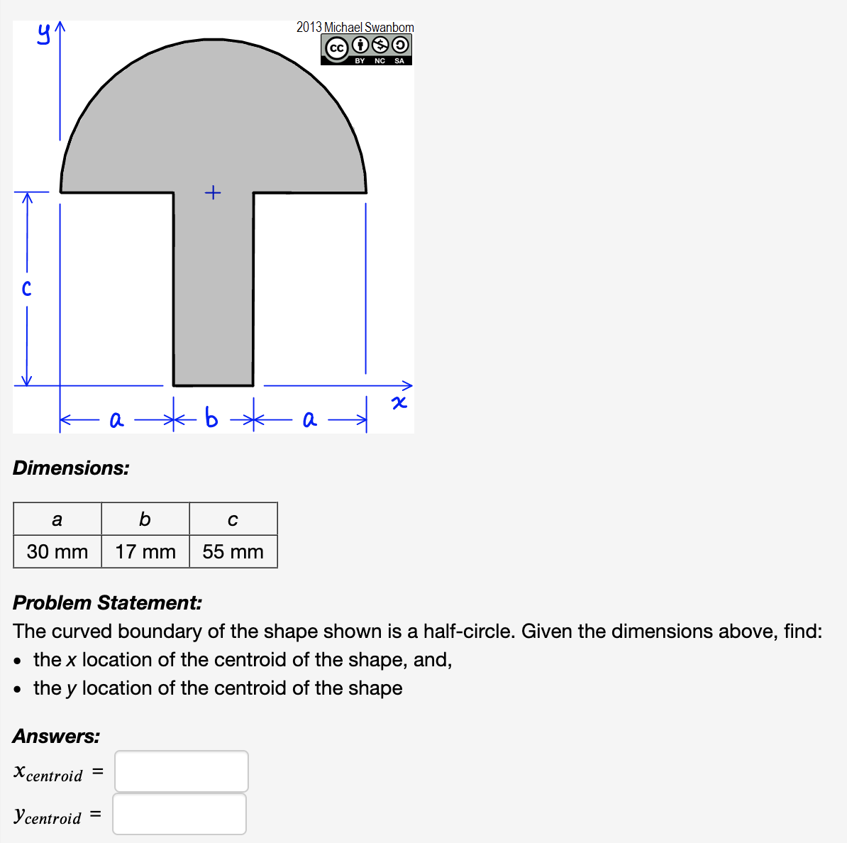 Solved Dimensions: Problem Statement: The curved boundary of | Chegg.com