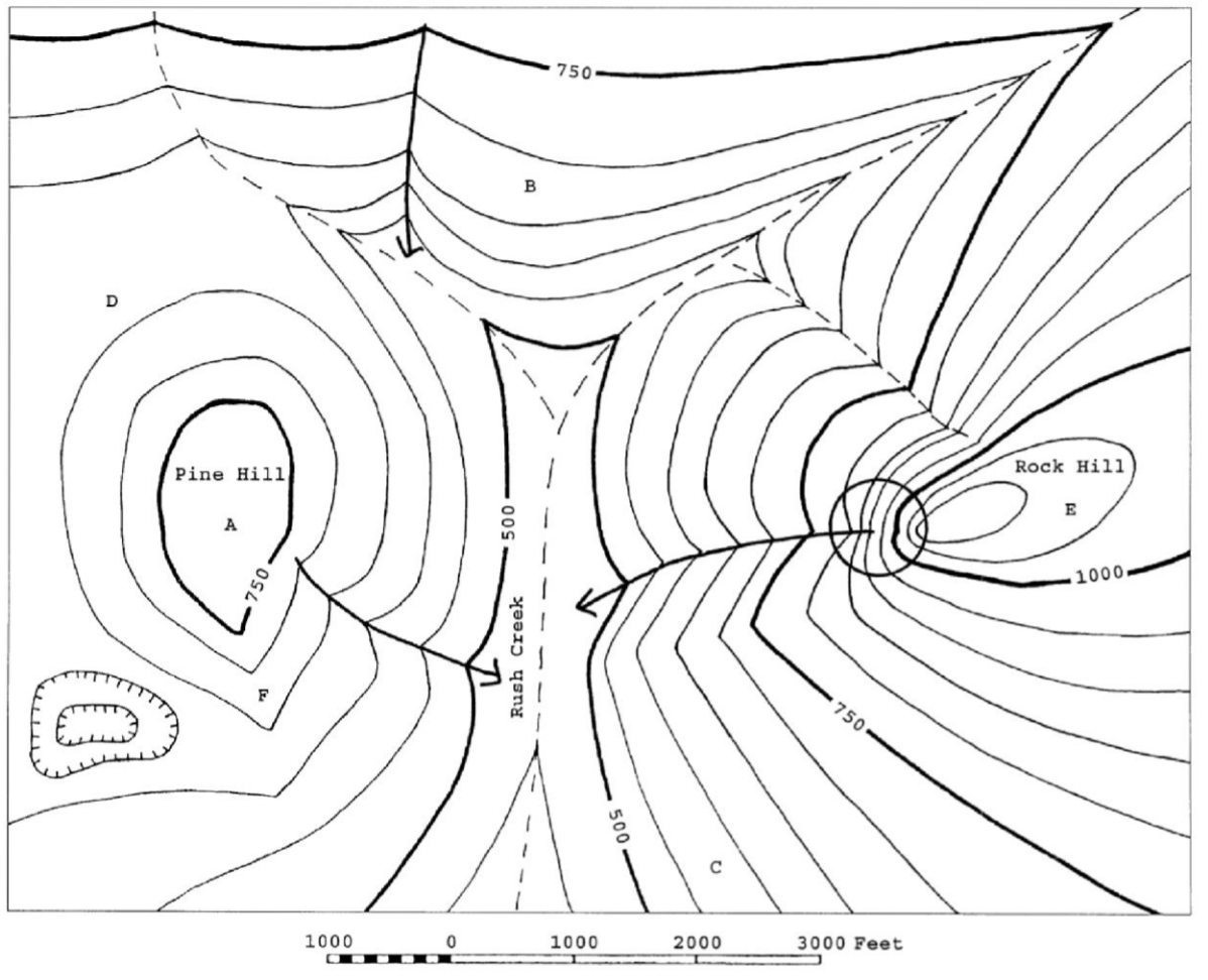 Solved 15. In which direction does Rush Creek flow? a. | Chegg.com