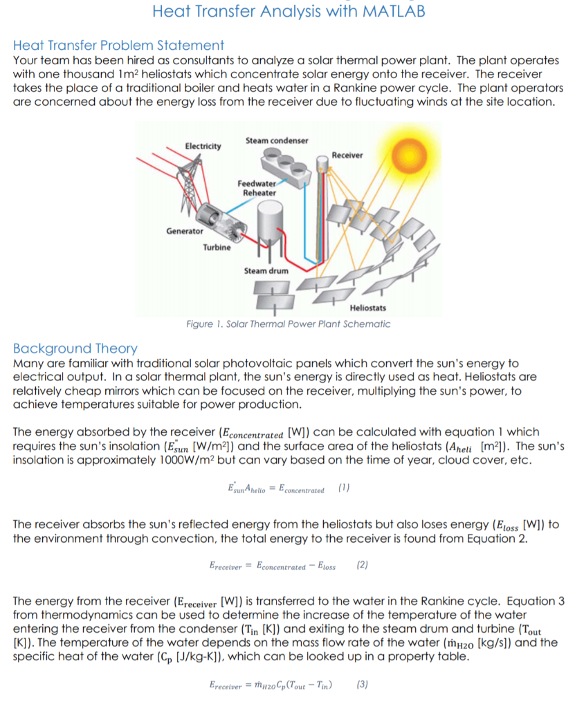 Heat Transfer Analysis with MATLAB Heat Transfer | Chegg.com