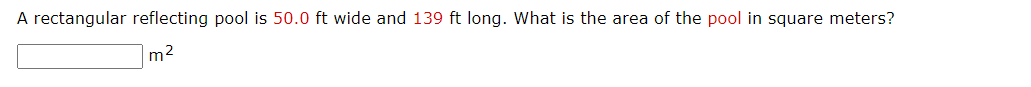 Solved A rectangular reflecting pool is 50.0 ft wide and 139 | Chegg.com