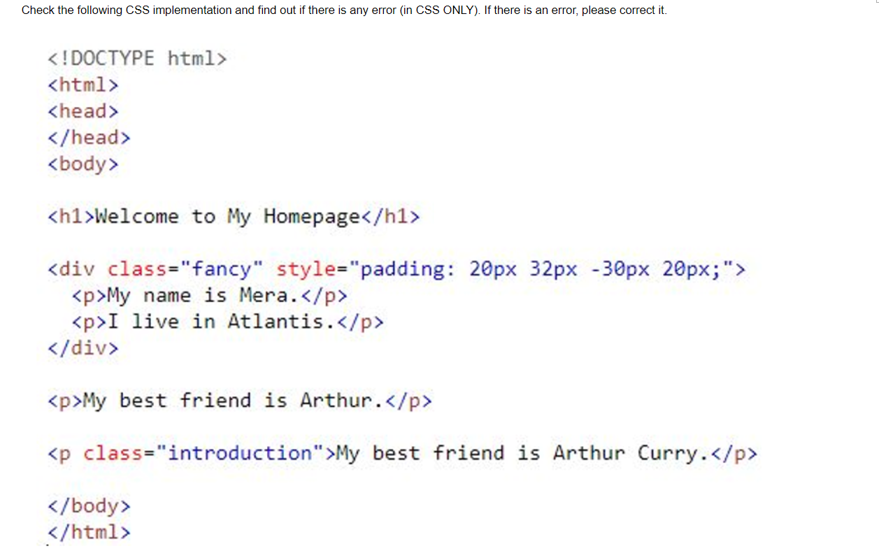 Solved ! DOCTYPE html html head / head body | Chegg.com