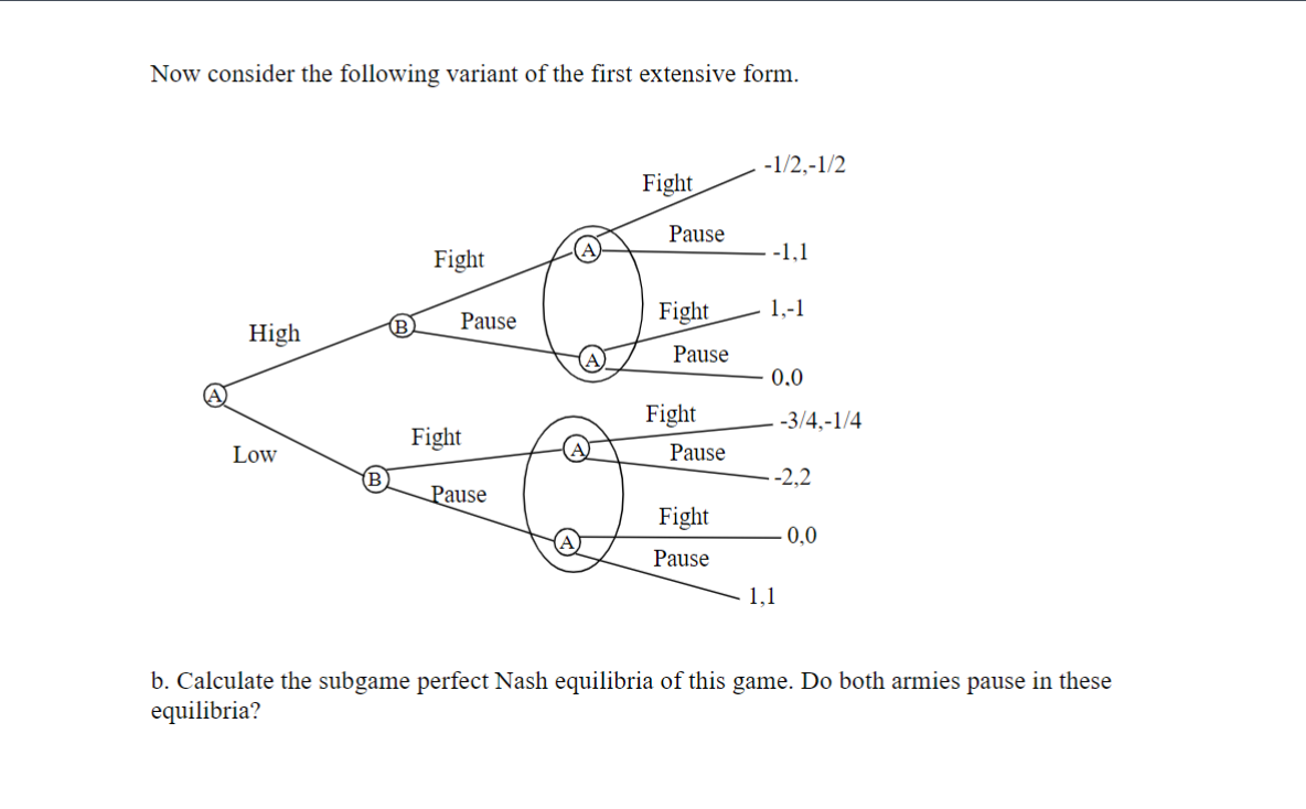 Solved Now consider the following variant of the first | Chegg.com