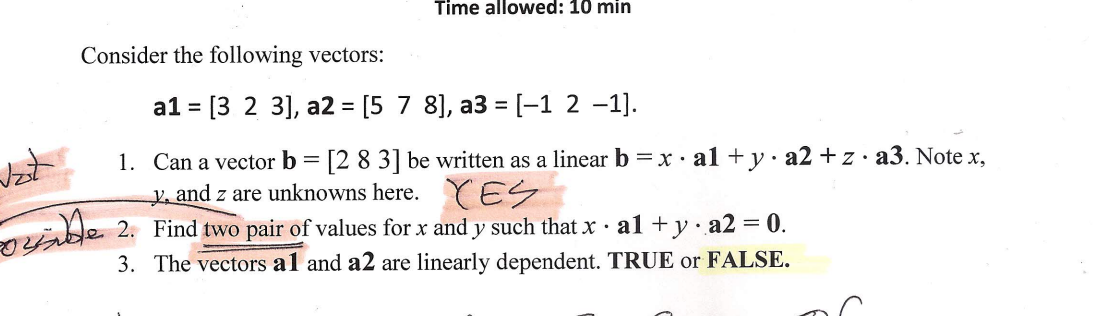 Solved Consider the following vectors: a1 = [lll 323], a2 = | Chegg.com