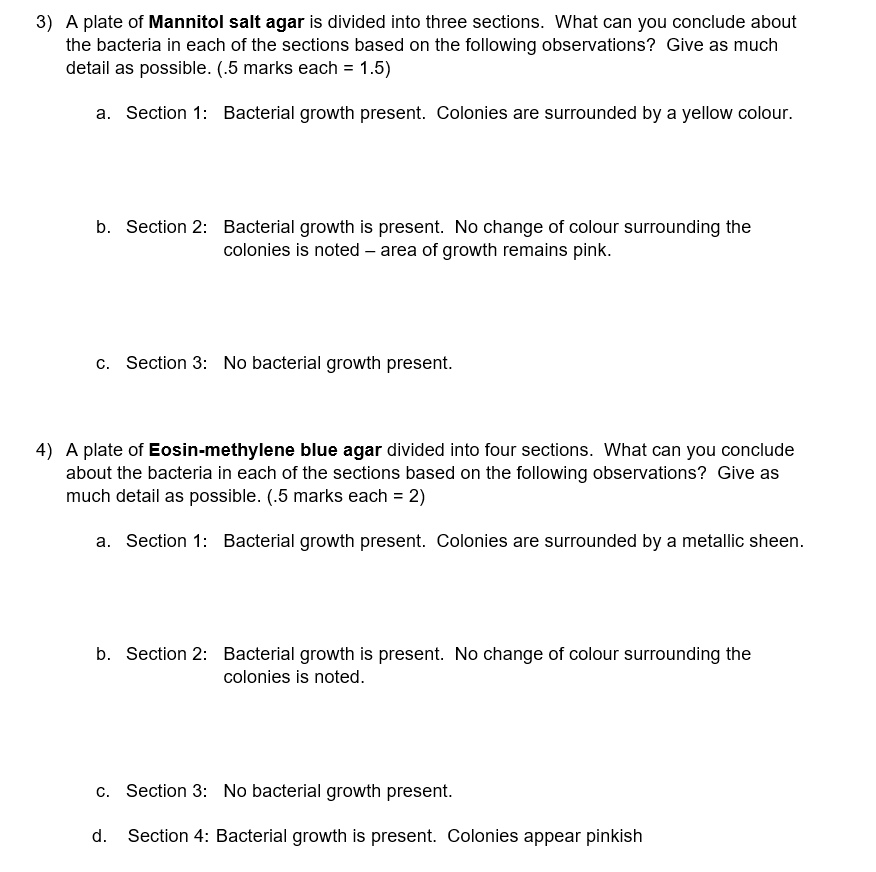 Solved Part 3: Nutritional Requirements of Microorganisms | Chegg.com