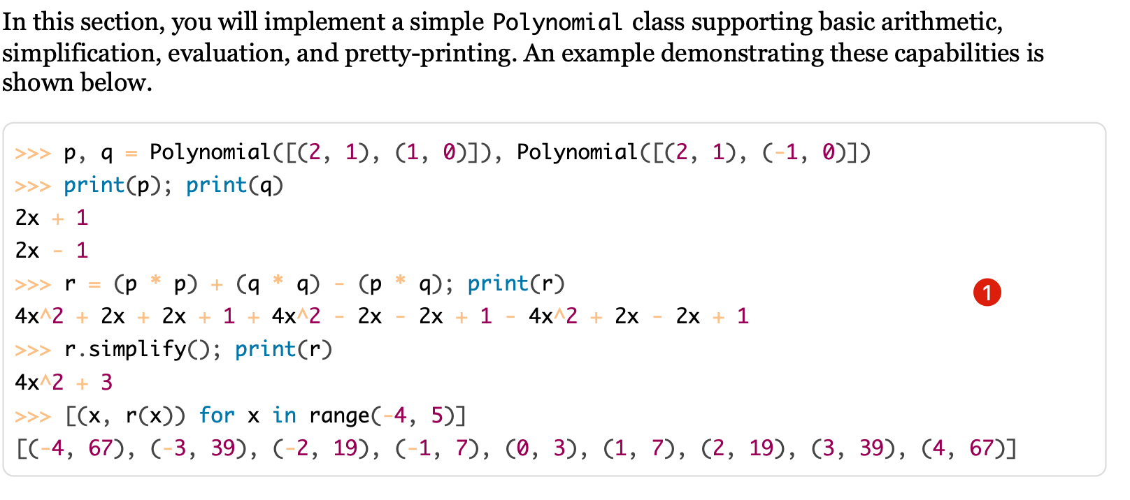 In this section, you will implement a simple | Chegg.com