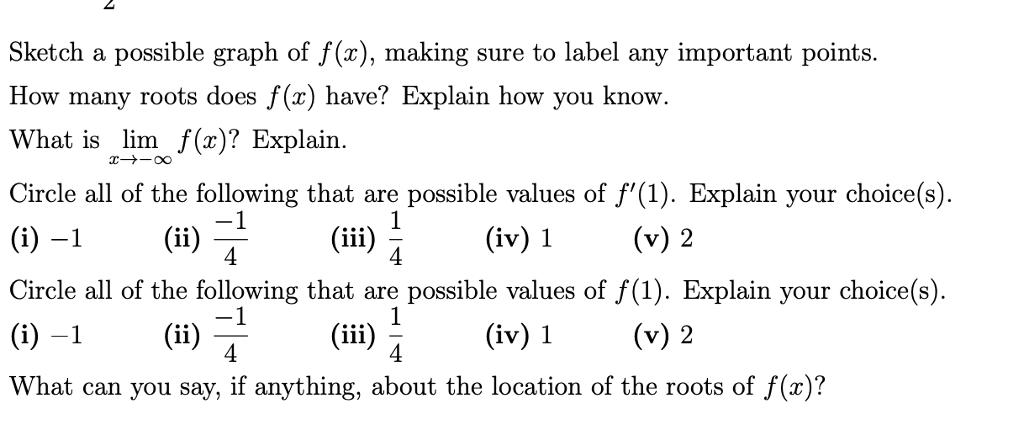 Solved A continuous function defined for all x has the | Chegg.com