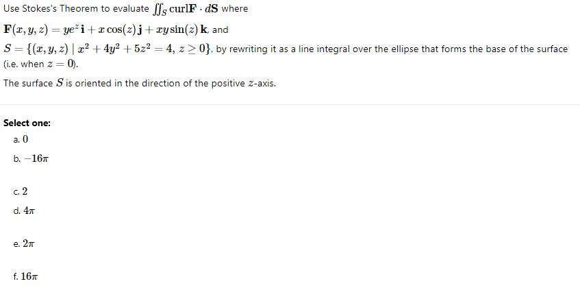 Solved Use Stokes's Theorem to evaluate scurlF. ds where | Chegg.com