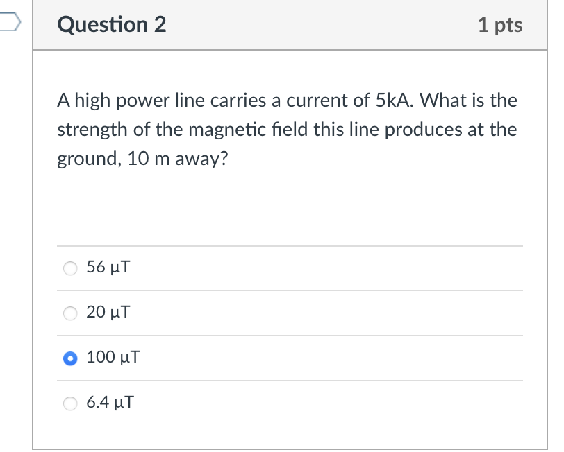 Solved A high power line carries a current of 5kA. What is | Chegg.com