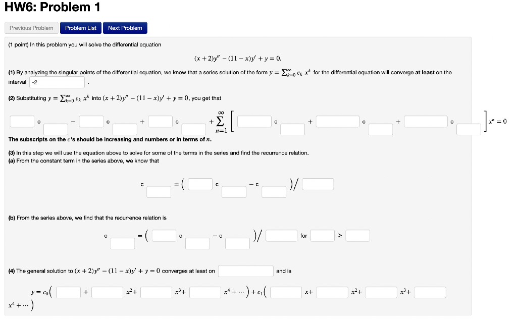 Solved HW6: Problem 1 Previous Problem Problem List Next | Chegg.com