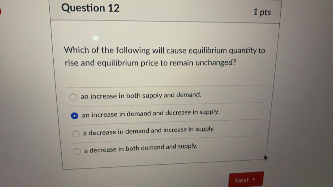 Solved Question 12 1 pts Which of the following will cause | Chegg.com