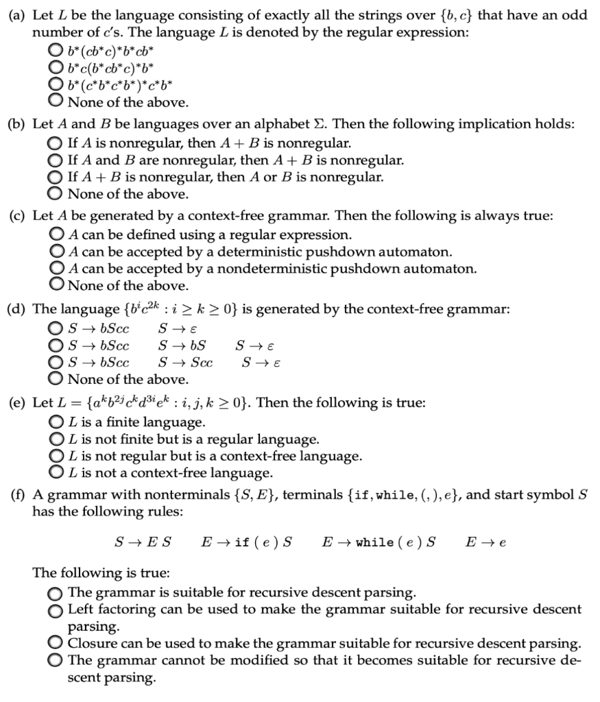 (a) Let L be the language consisting of exactly all | Chegg.com