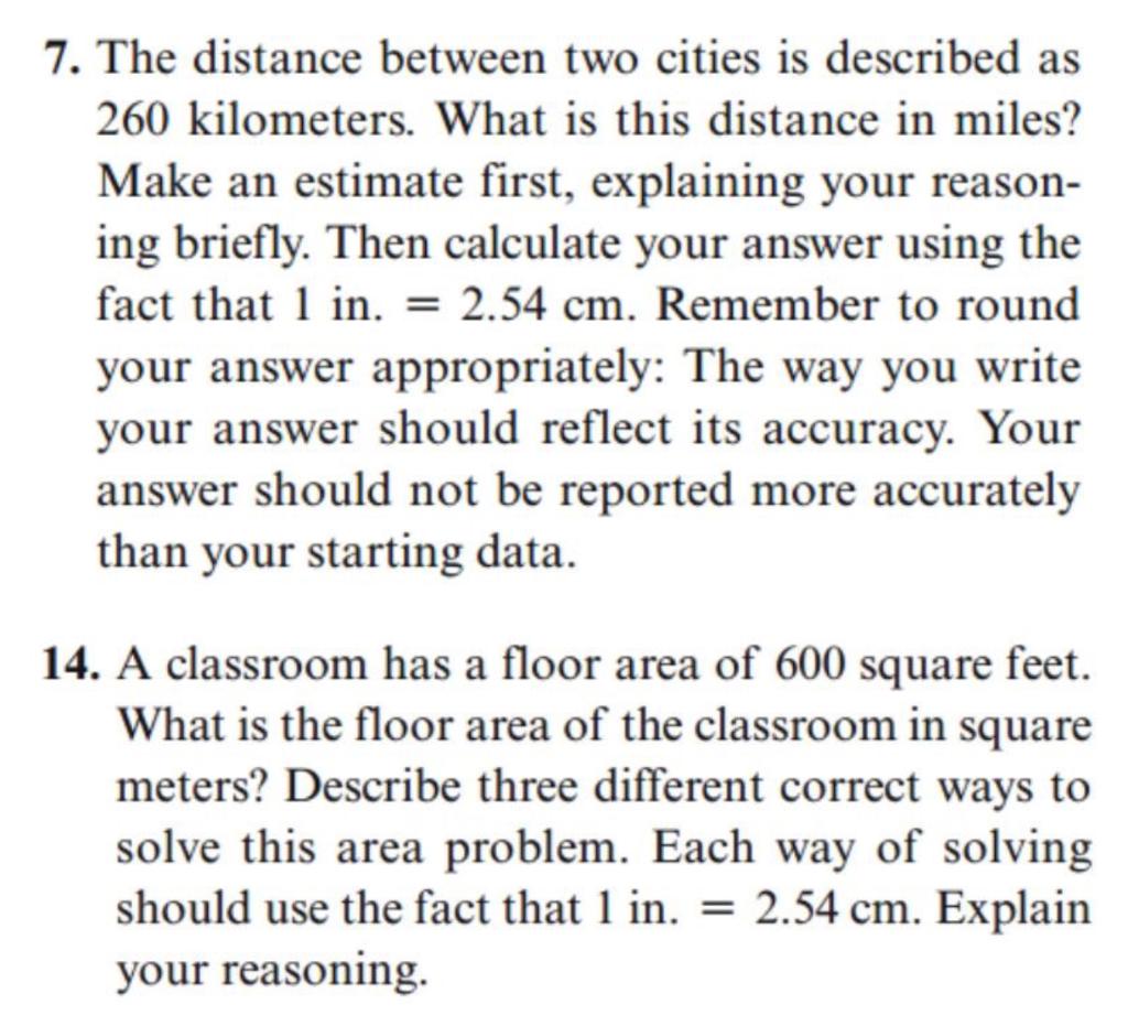 Solved 7. The distance between two cities is described as | Chegg.com