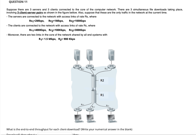 Solved What is the end-to-end throughput for each | Chegg.com