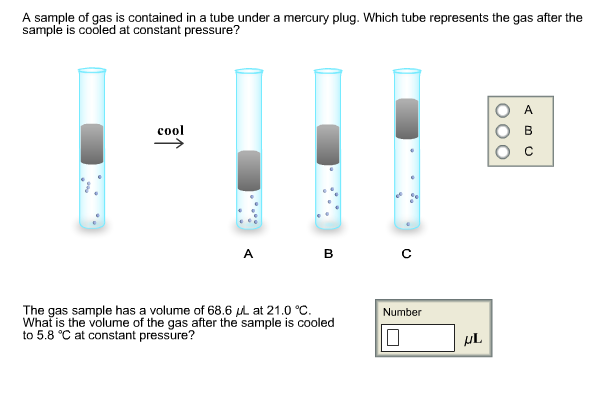 Solved A sample of gas is contained in a tube under a | Chegg.com