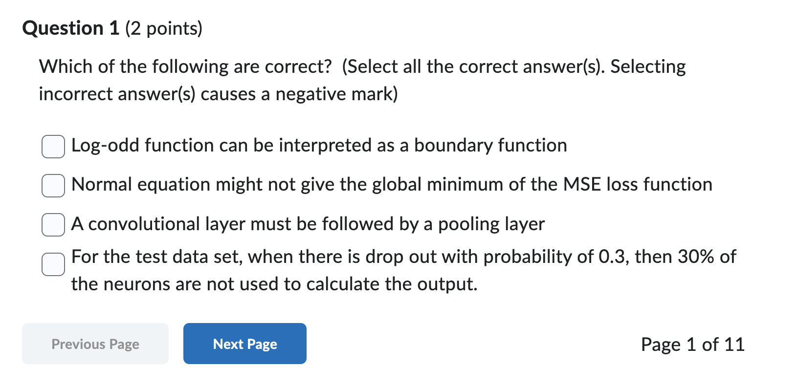 Solved uestion 1 (2 points) Which of the following are | Chegg.com