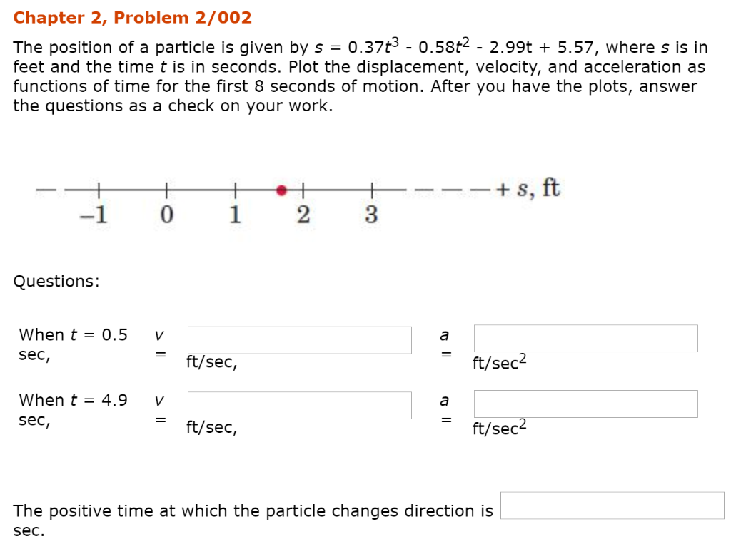 Solved Chapter 2, Problem 2/002 s 0.37t3 - 0.58t2 - 2.99t + | Chegg.com