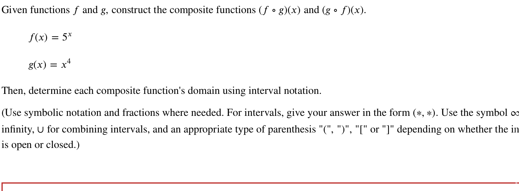 Solved Given functions f and g, construct the composite | Chegg.com