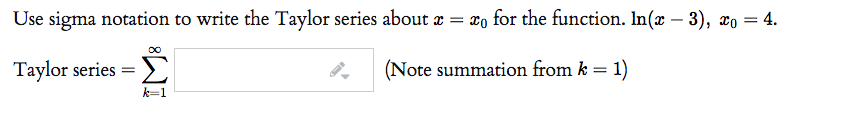 Solved Use sigma notation to write the Taylor series about x | Chegg.com